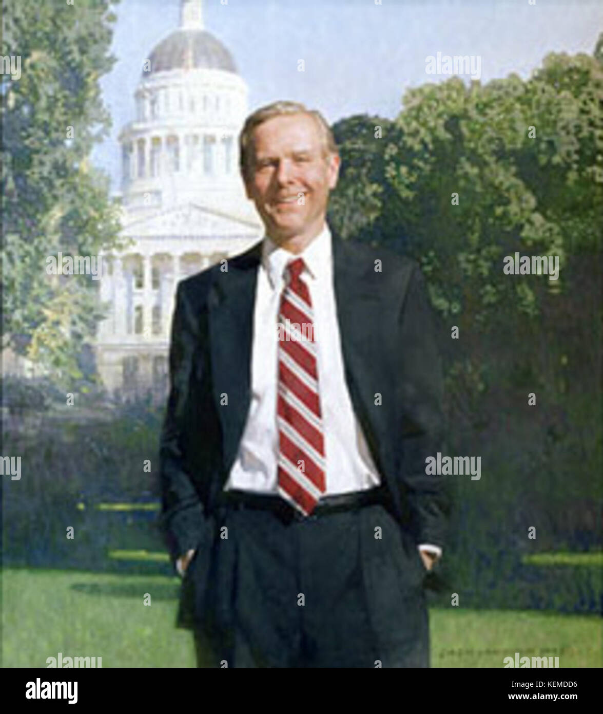 Pete Wilson Official Portrait Stock Photo - Alamy