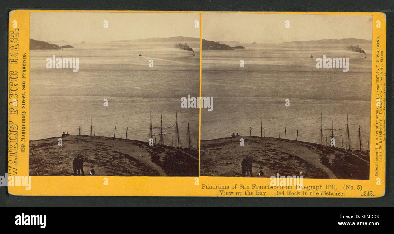 Panorama of San Francisco from Telegraph Hill, (No. 5.) View up the Bay ...