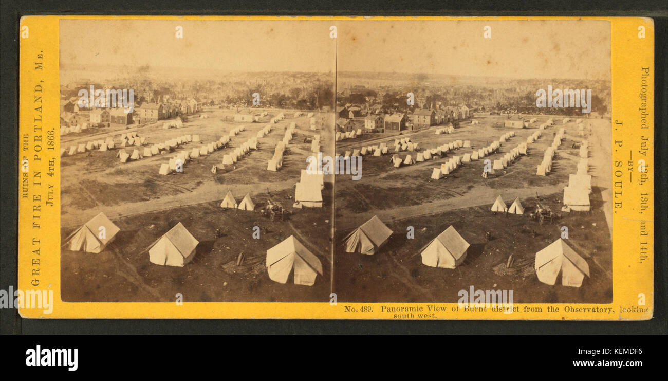 Panoramic view of Burnt district from the Observatory, looking south ...