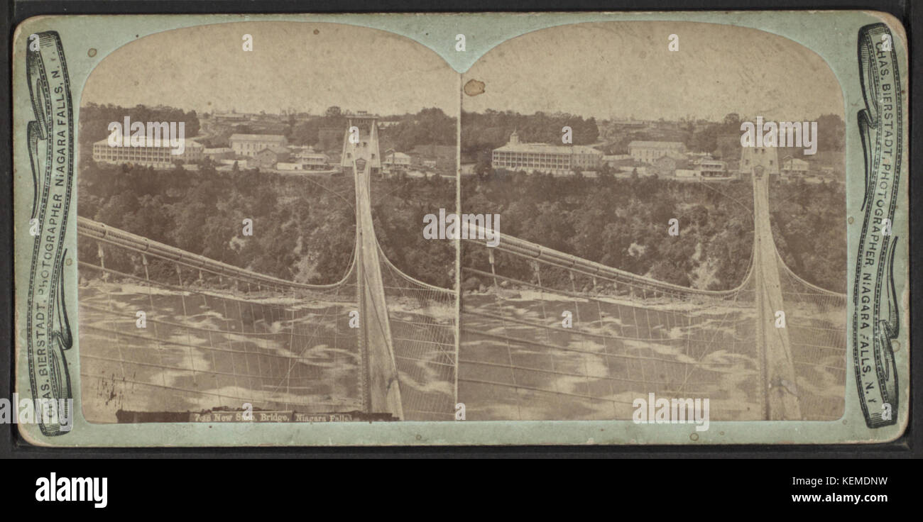 New Suspension Bridge, Niagara Falls, from Robert N. Dennis collection ...