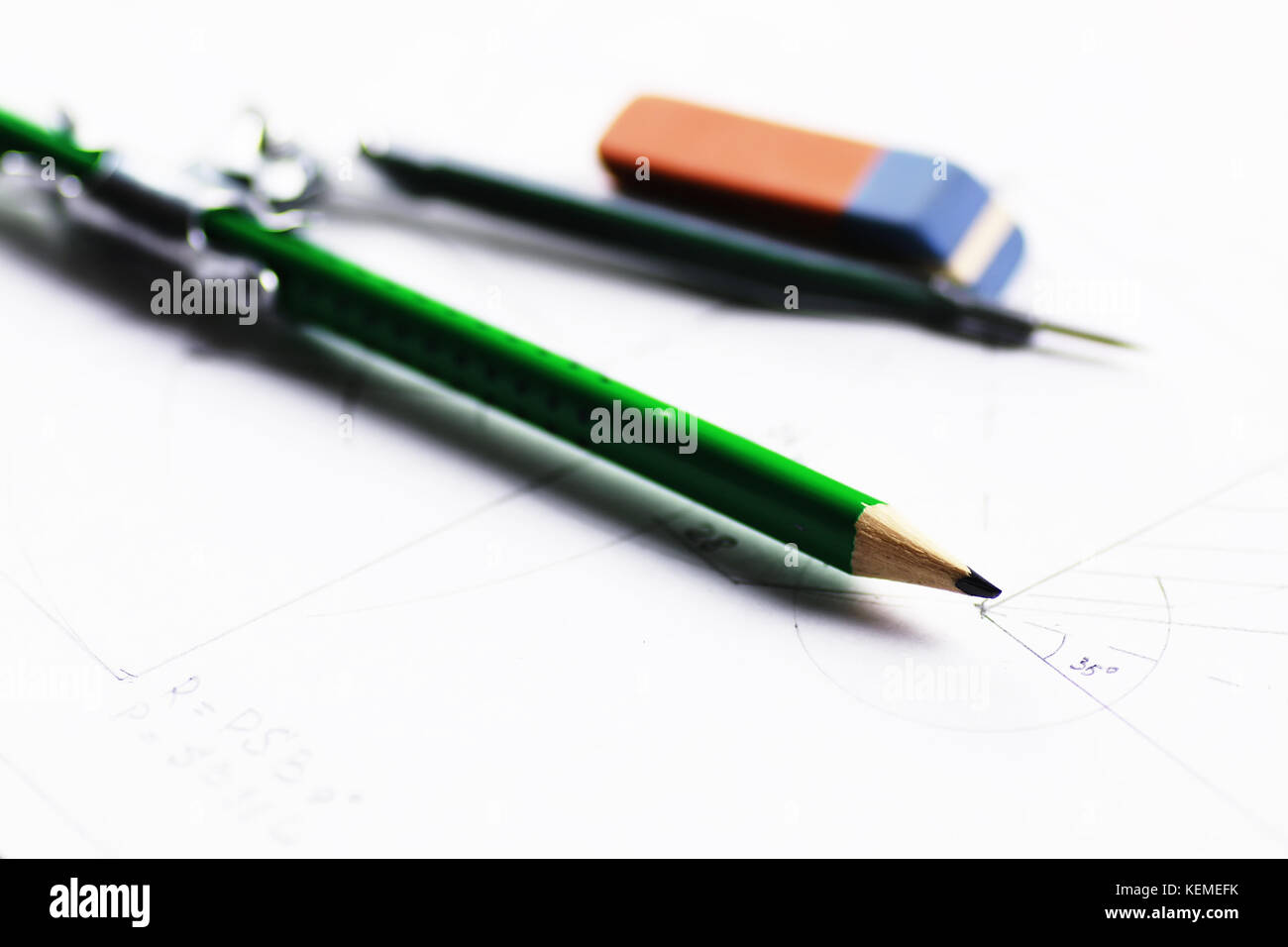 board pencil divider Stock Photo - Alamy