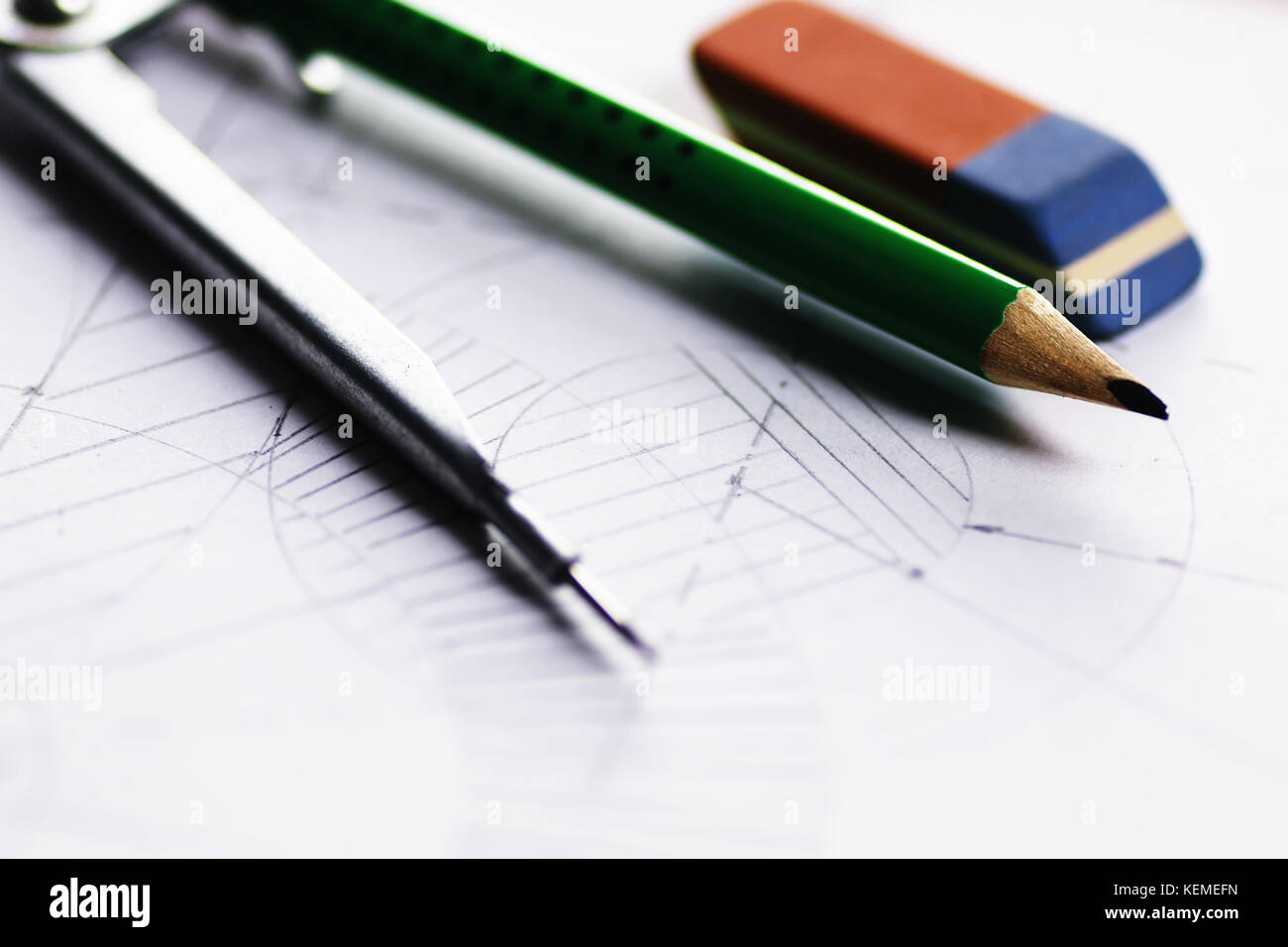 board pencil divider Stock Photo - Alamy