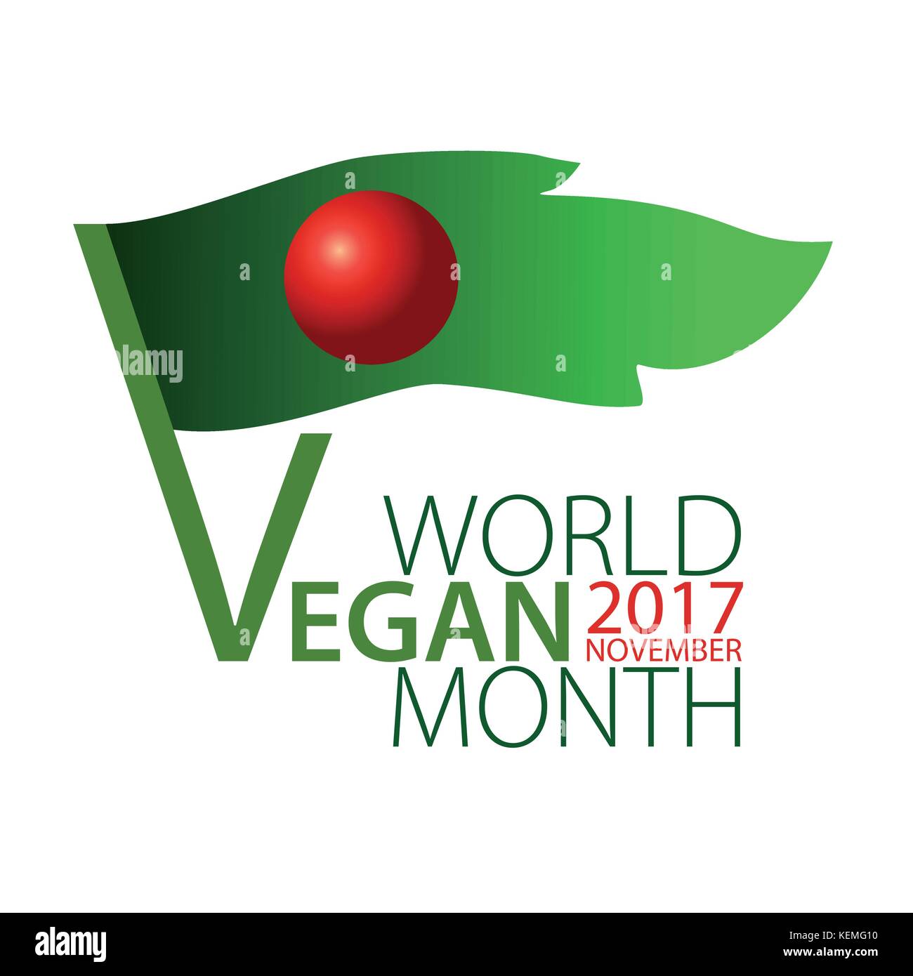 World Vegan Month poster, vegetarian banner design. EPS10 vector ...