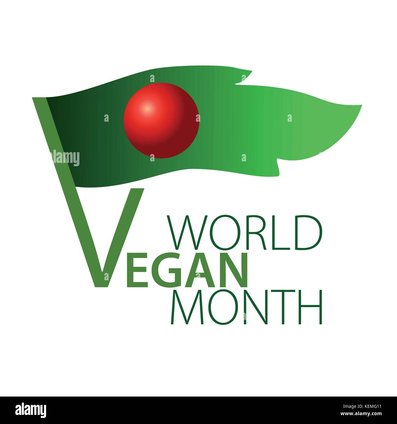 World Vegan Month poster, vegetarian banner design. EPS10 vector ...