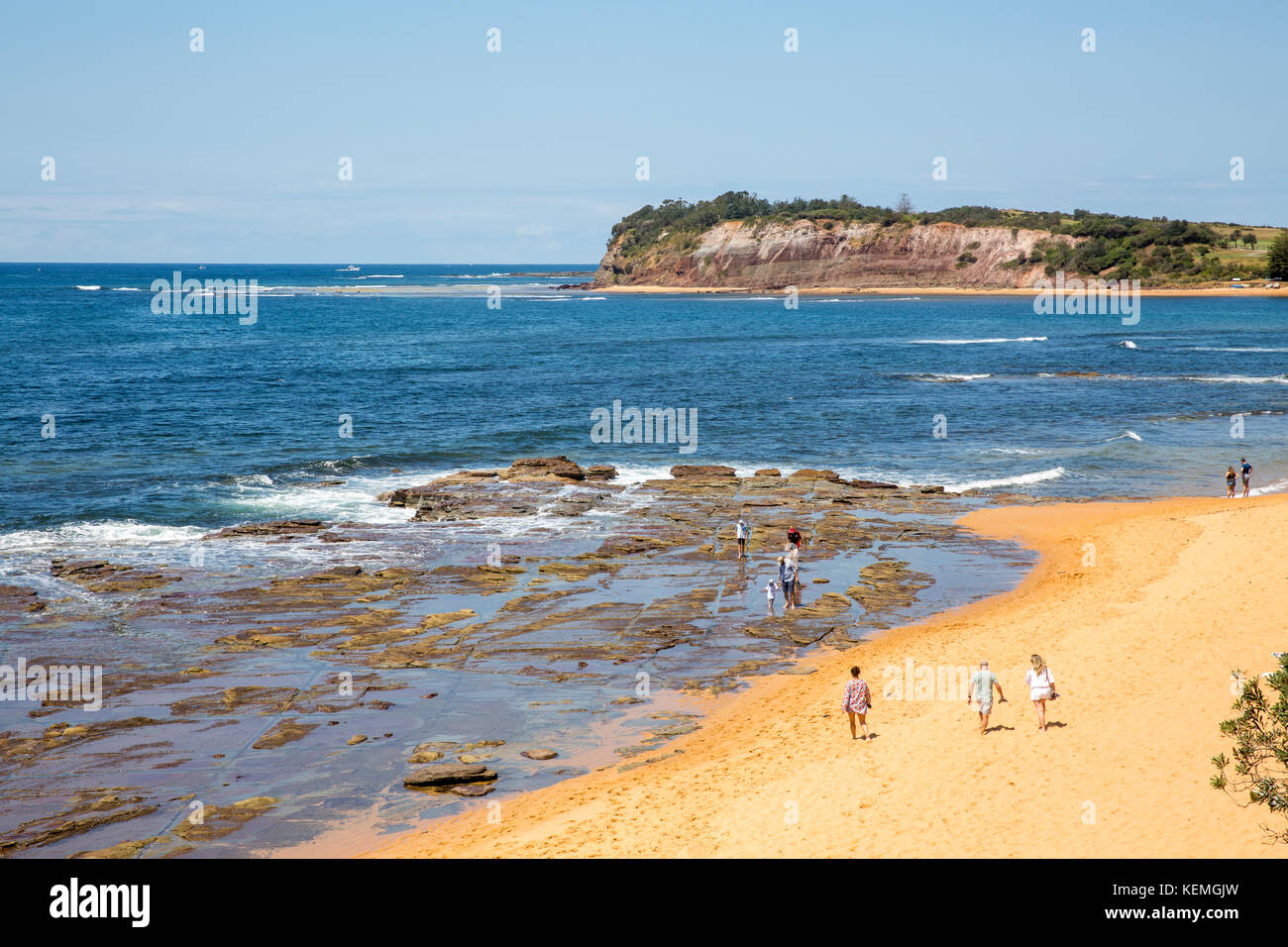 Collaroy beach at Long reef acquatic reserve on Sydney northern beaches ...