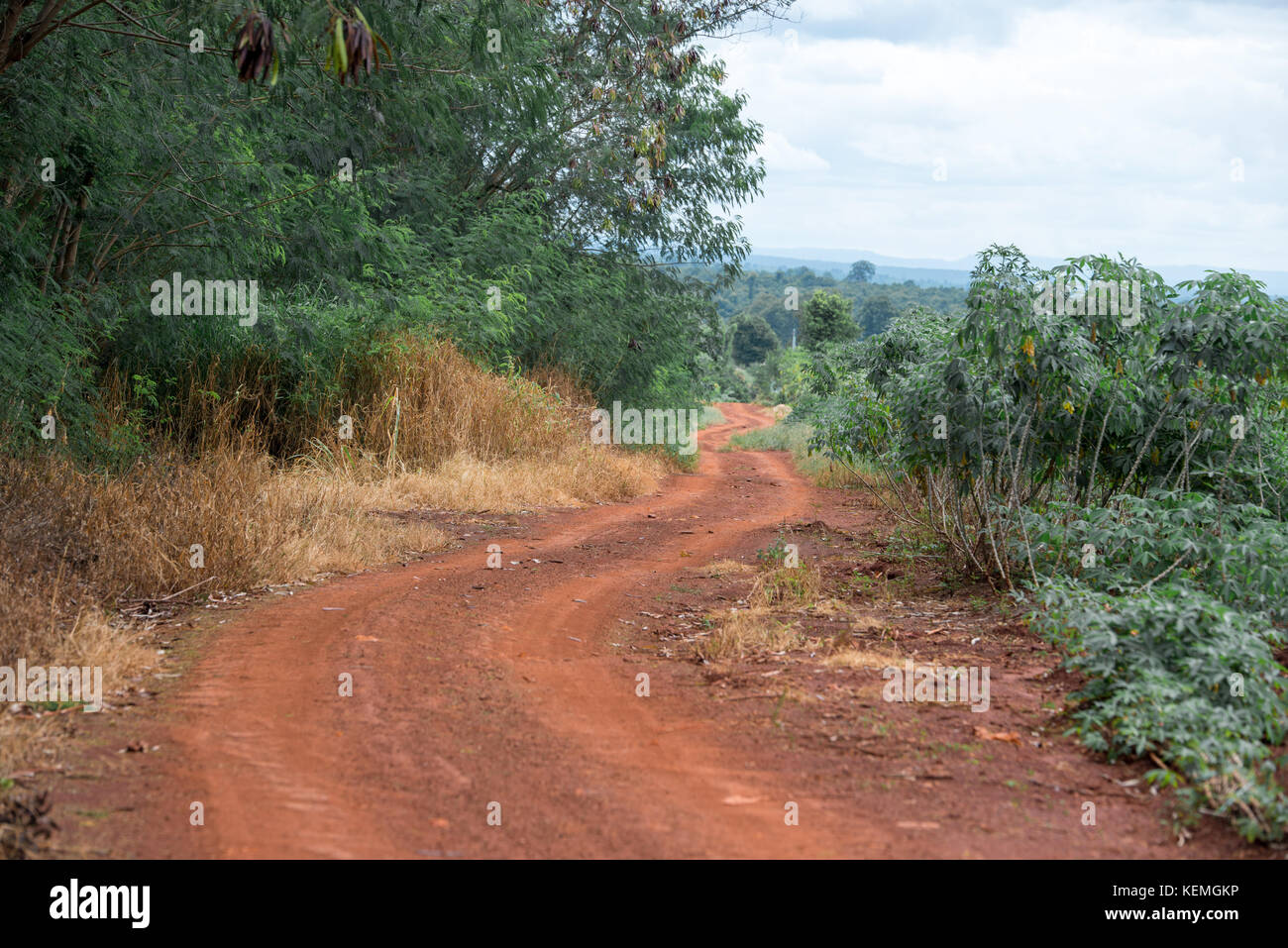 rural land road passing through an agricultural field Stock Photo - Alamy