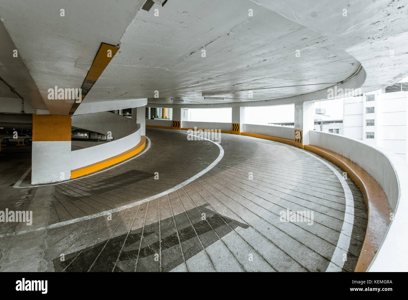 up and down way in parking building Stock Photo - Alamy