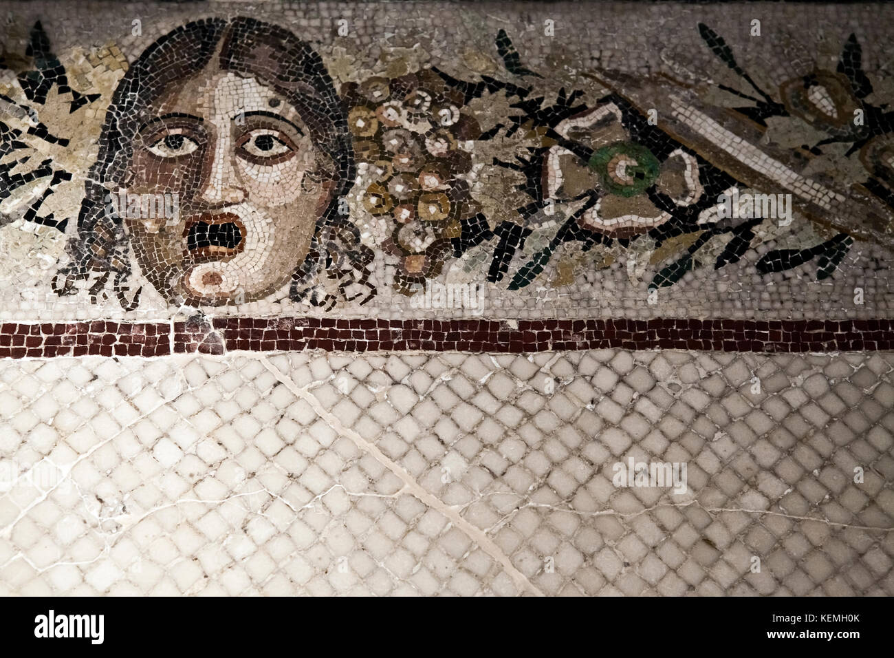 Background or backdrop made up from authentic Roman era mosaic Stock ...