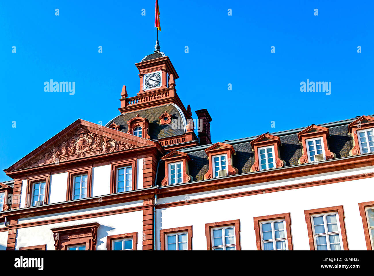 Magnificent Baroque Phillipsruhe Castle on the banks of river Main in ...