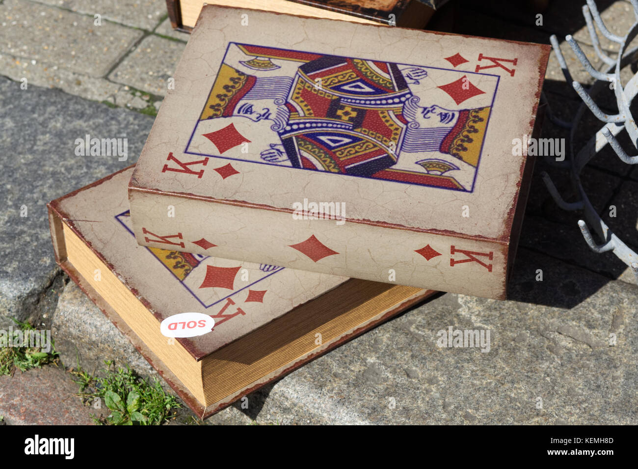 king of diamonds storage boxes Stock Photo - Alamy
