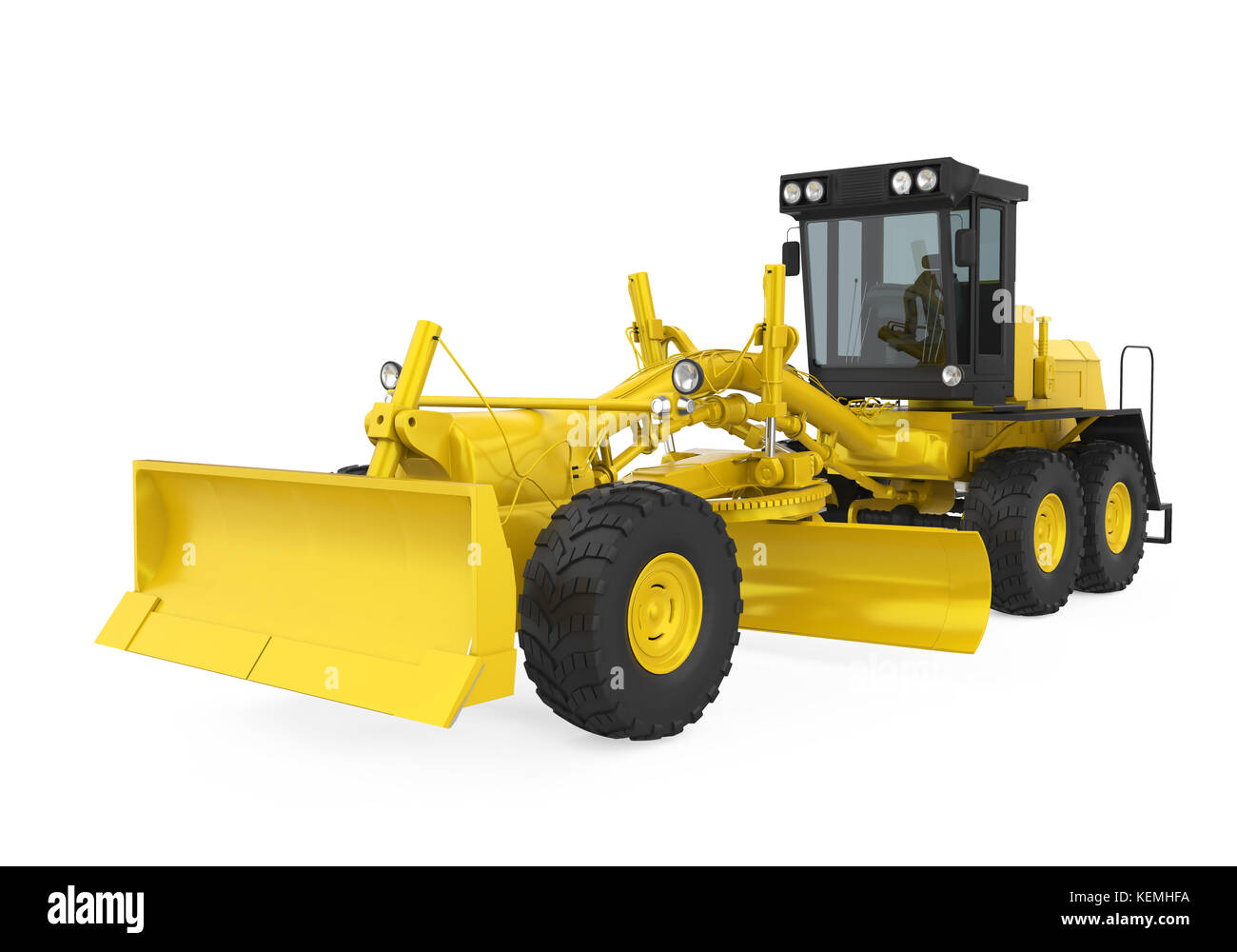 Motor Grader Isolated Stock Photo - Alamy