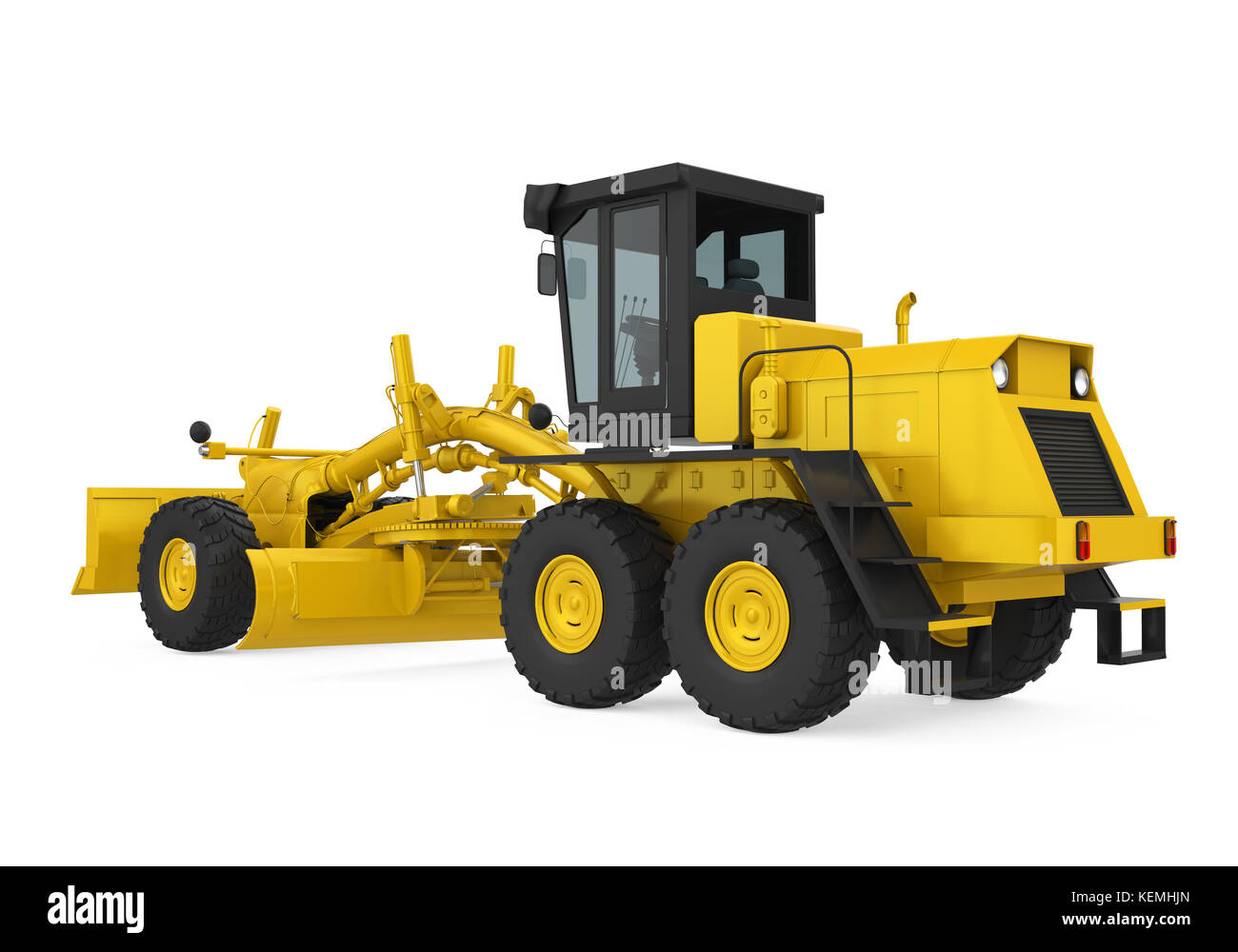 Motor Grader Isolated Stock Photo - Alamy