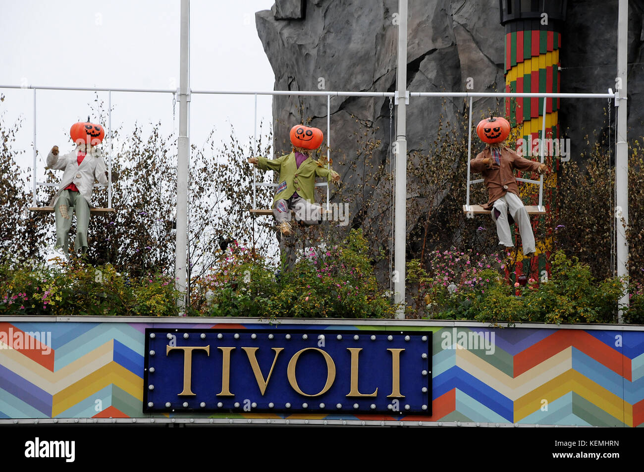 Copenhagen /Denmark - 11.October 2017. Tivoli opens during Halloween ...