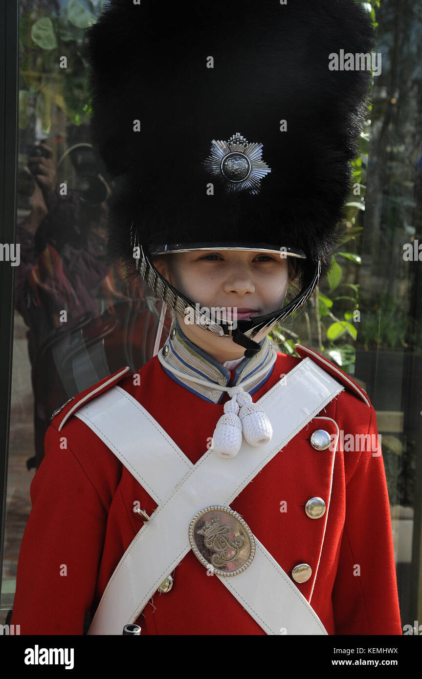 Copenhagen / Denamrk /05 .April 2017 -Young tivoli guard in Tivoli ...
