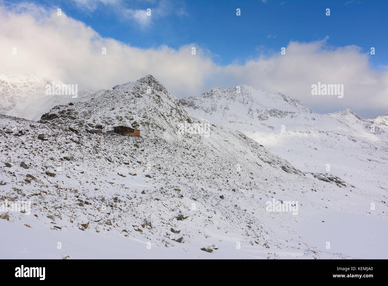 Similaun mountain hut, Ötztaler Alpen, Schnals, Vinschgau, Bozen ...