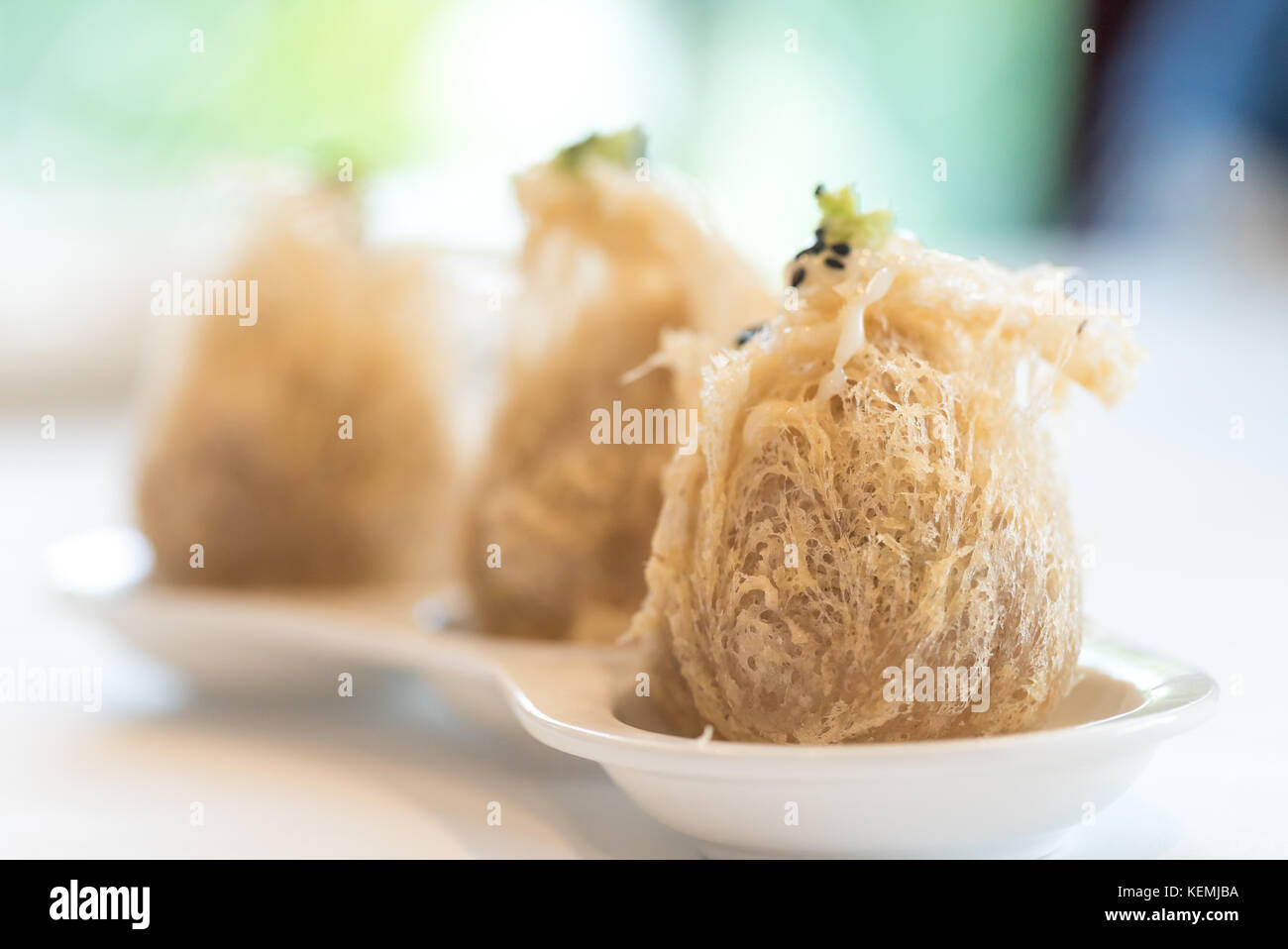 Chinese dim sum Fried taro dumplings - Chinese groumet cuisine Stock ...