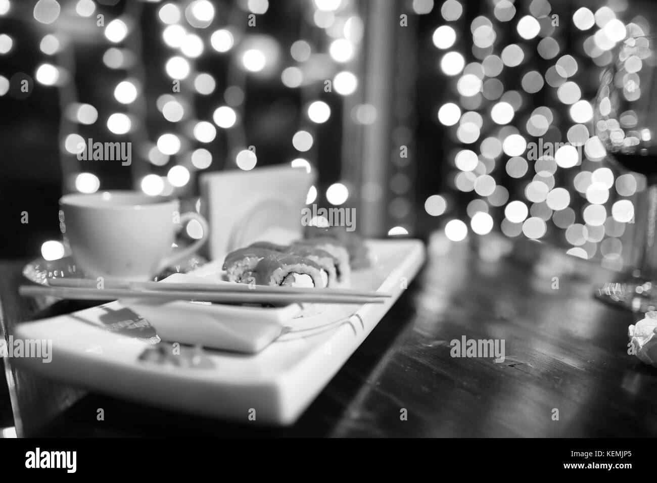 Objects in the cafe on the table Stock Photo - Alamy