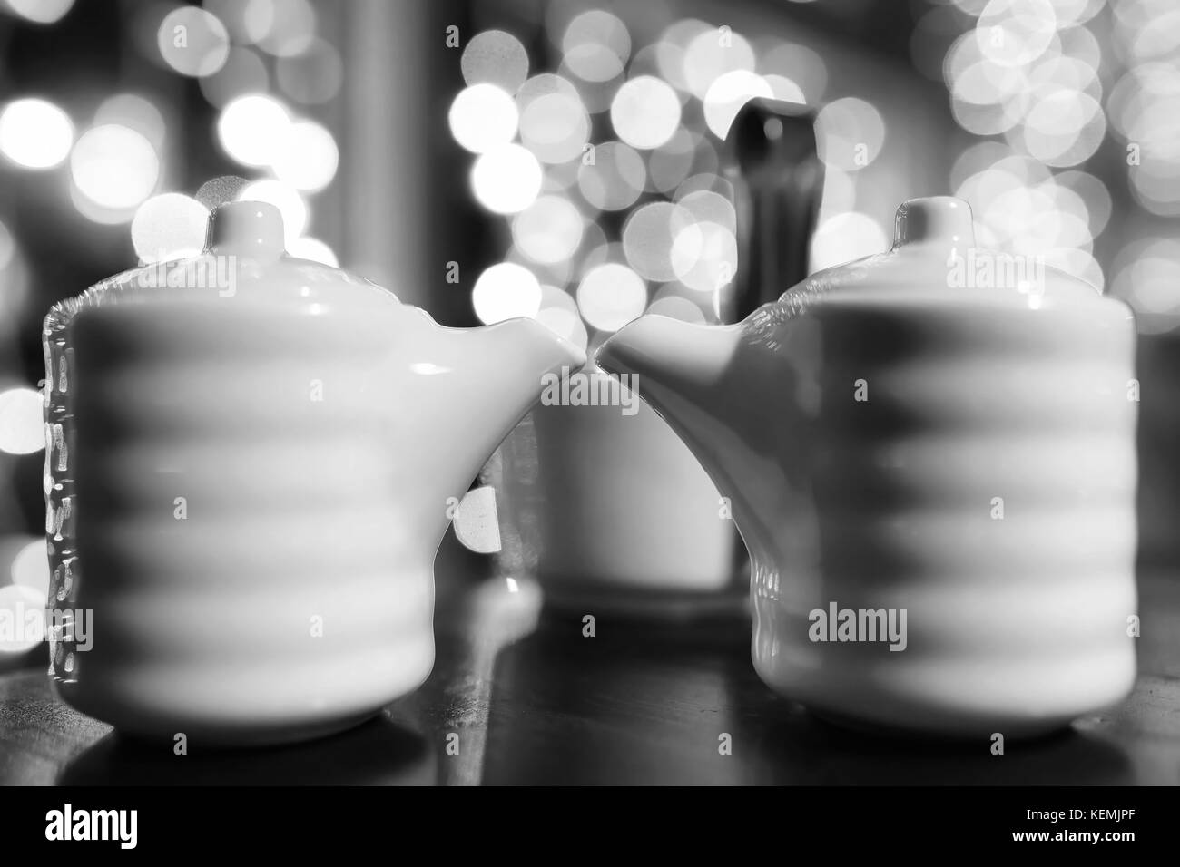 Objects in the cafe on the table Stock Photo - Alamy