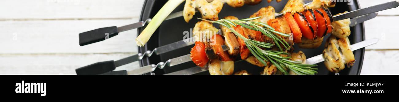 Long horizontal background of vegetables grilled Stock Photo - Alamy