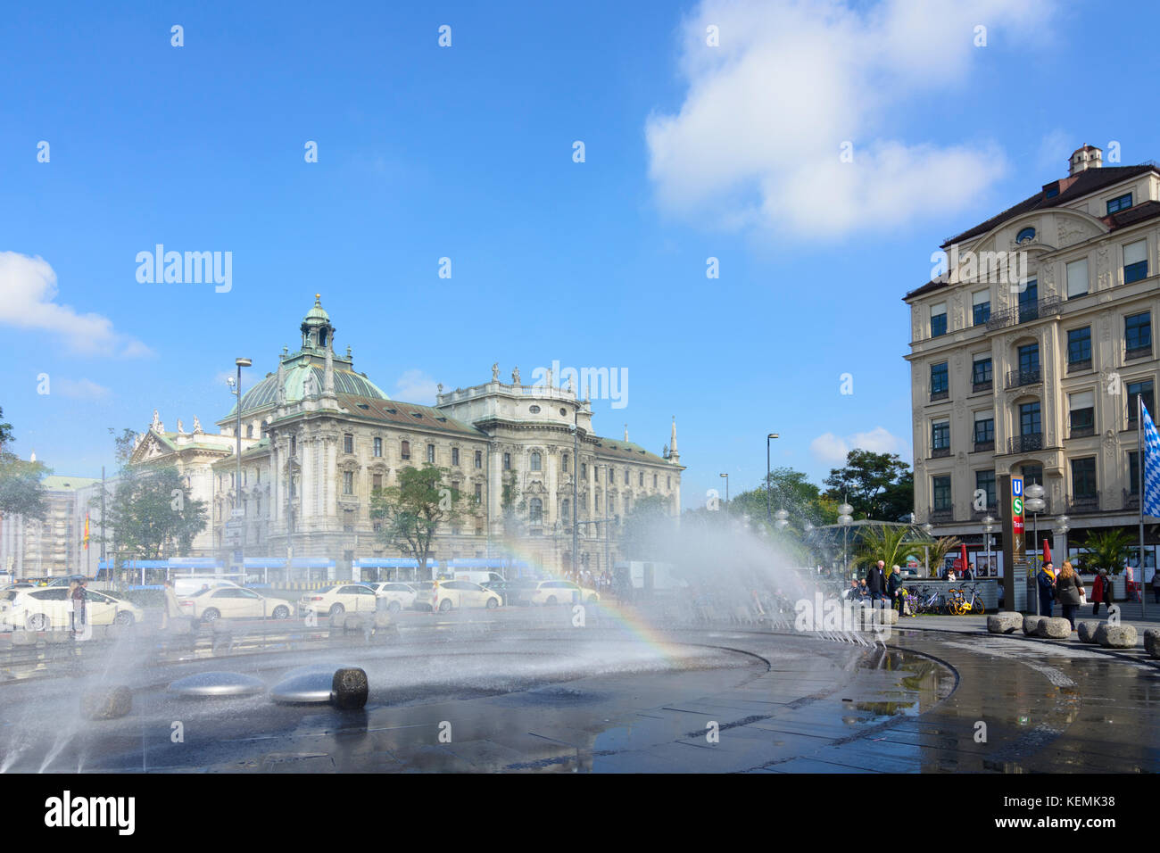 square Karlsplatz (Stachus), München, Munich, Oberbayern, Upper Bavaria ...