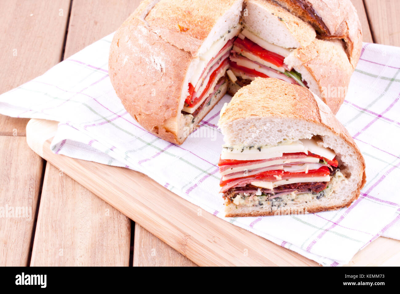 big bread sandwich Stock Photo - Alamy