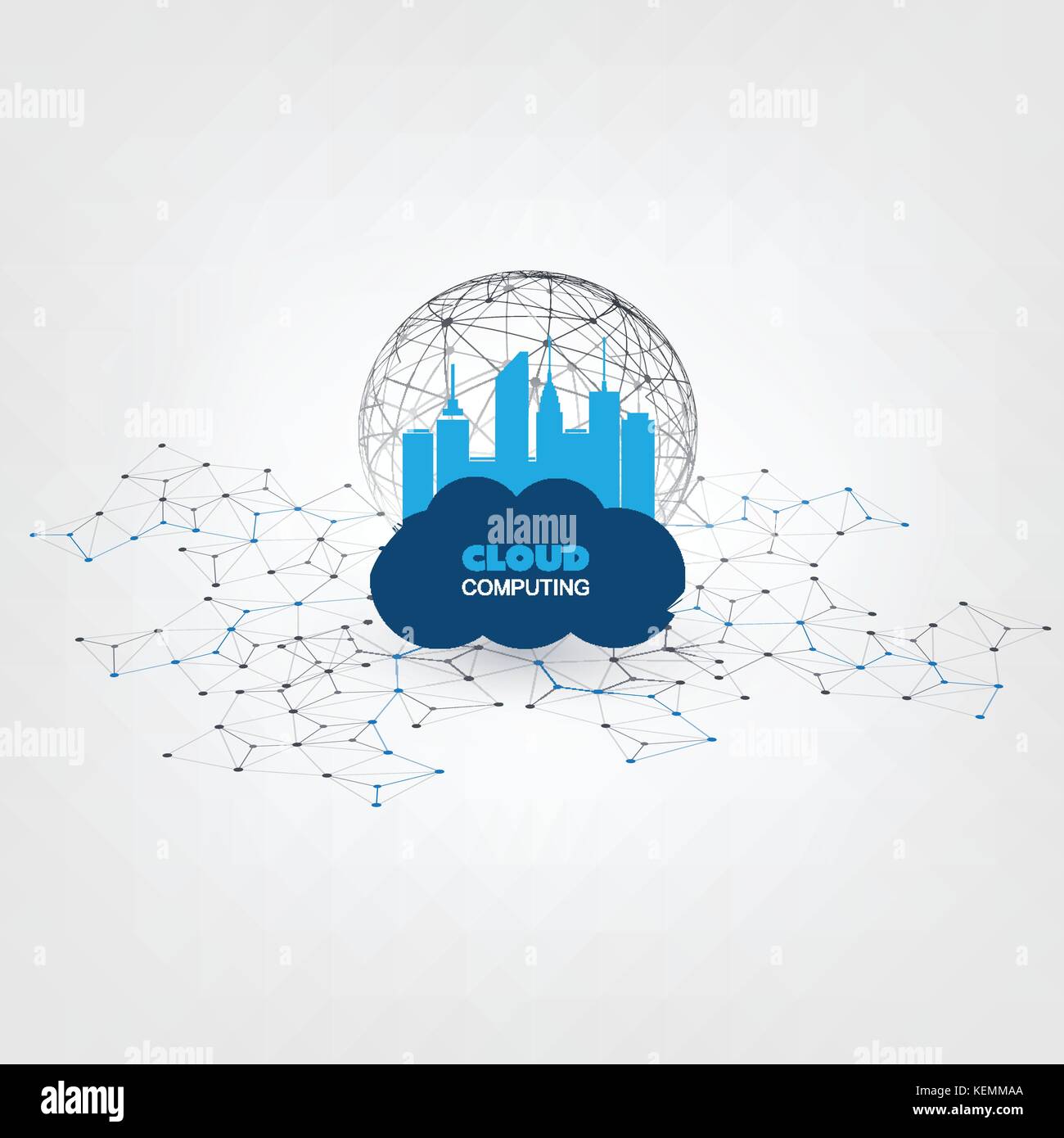 Cloud Computing and Internet of Things Design Concept - Digital Network ...