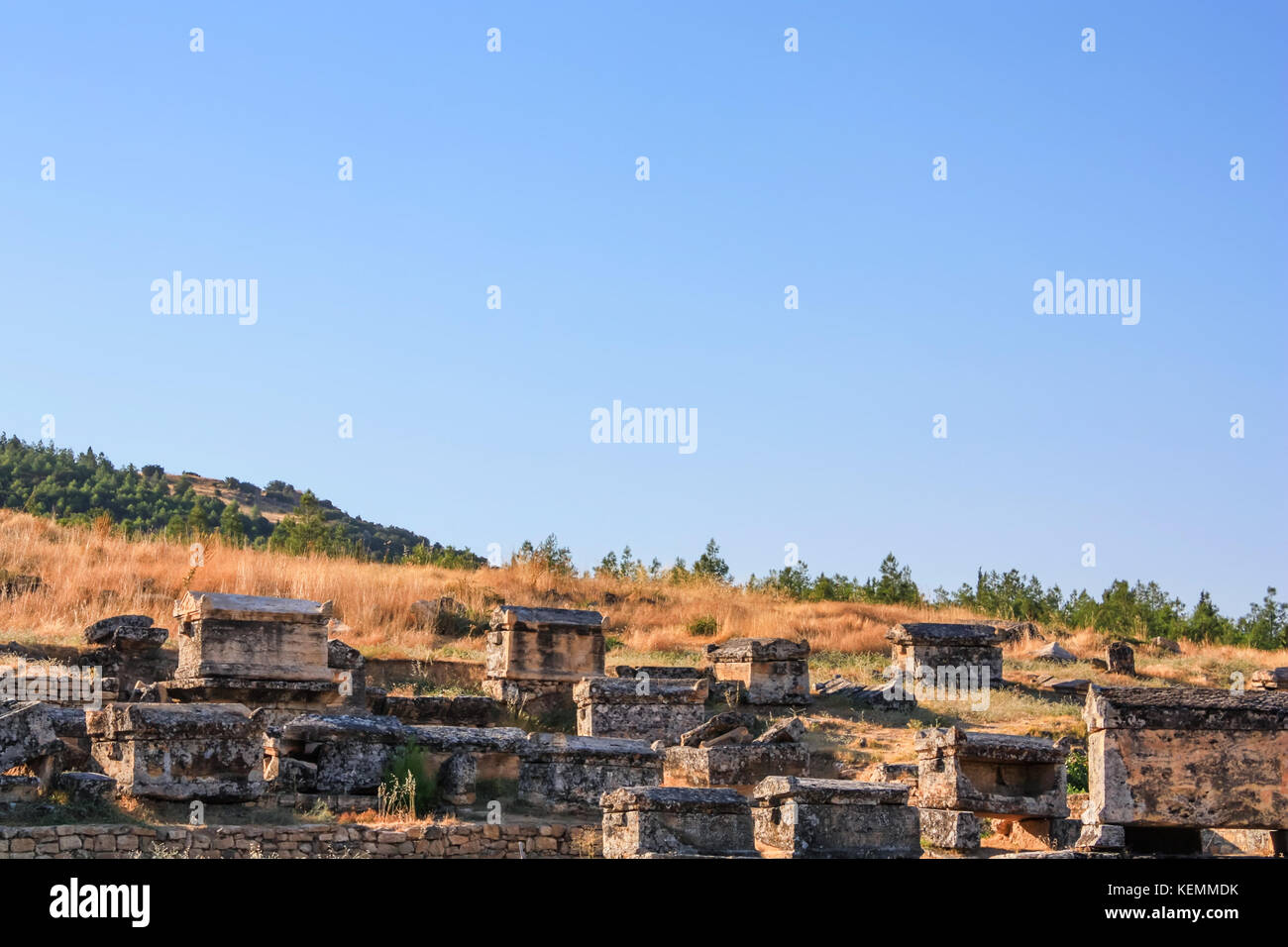 Nekropolis of Hierapolis ancient city view Stock Photo - Alamy