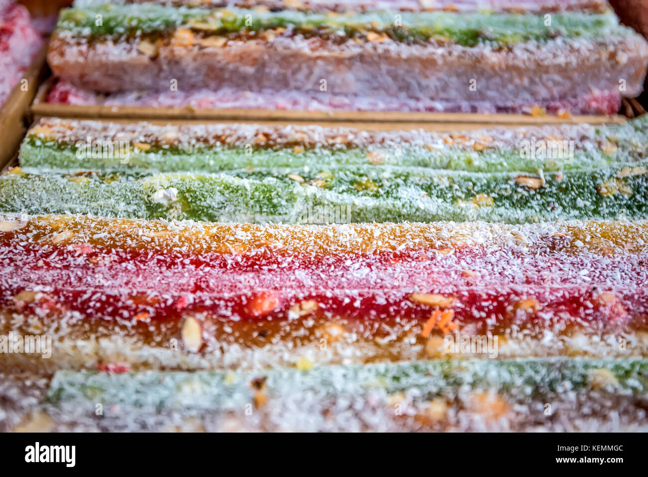 Assorted Turkish Delight bars Stock Photo - Alamy