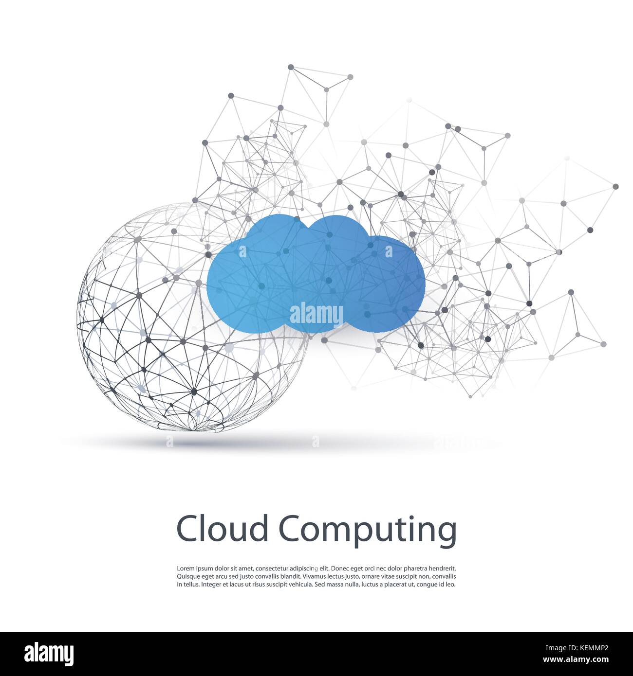 Cloud Computing Design Concept - Digital Network Connections ...