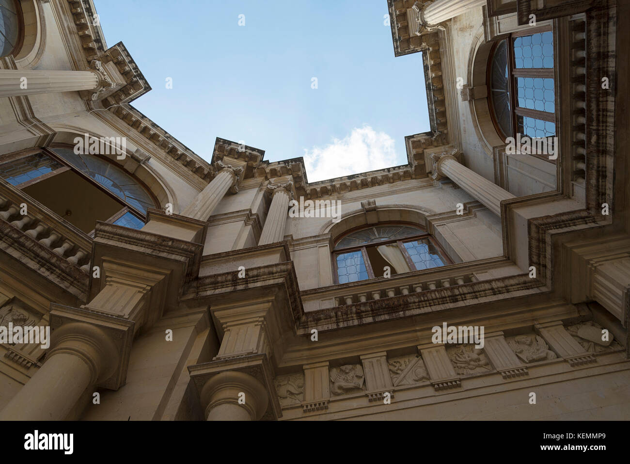 Old building view from the bottom to the top Stock Photo - Alamy
