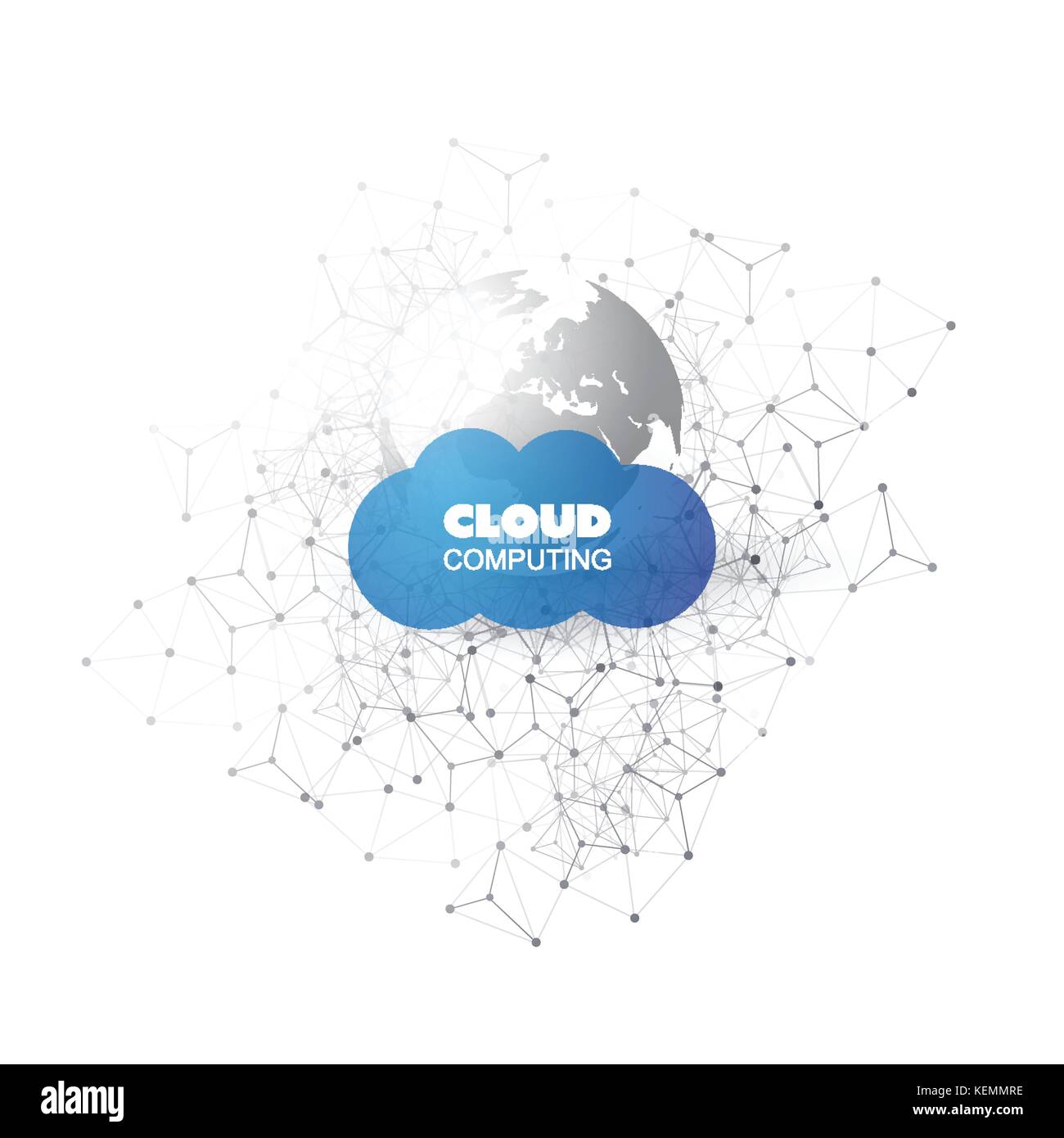 Cloud Computing Design Concept - Digital Network Connections ...