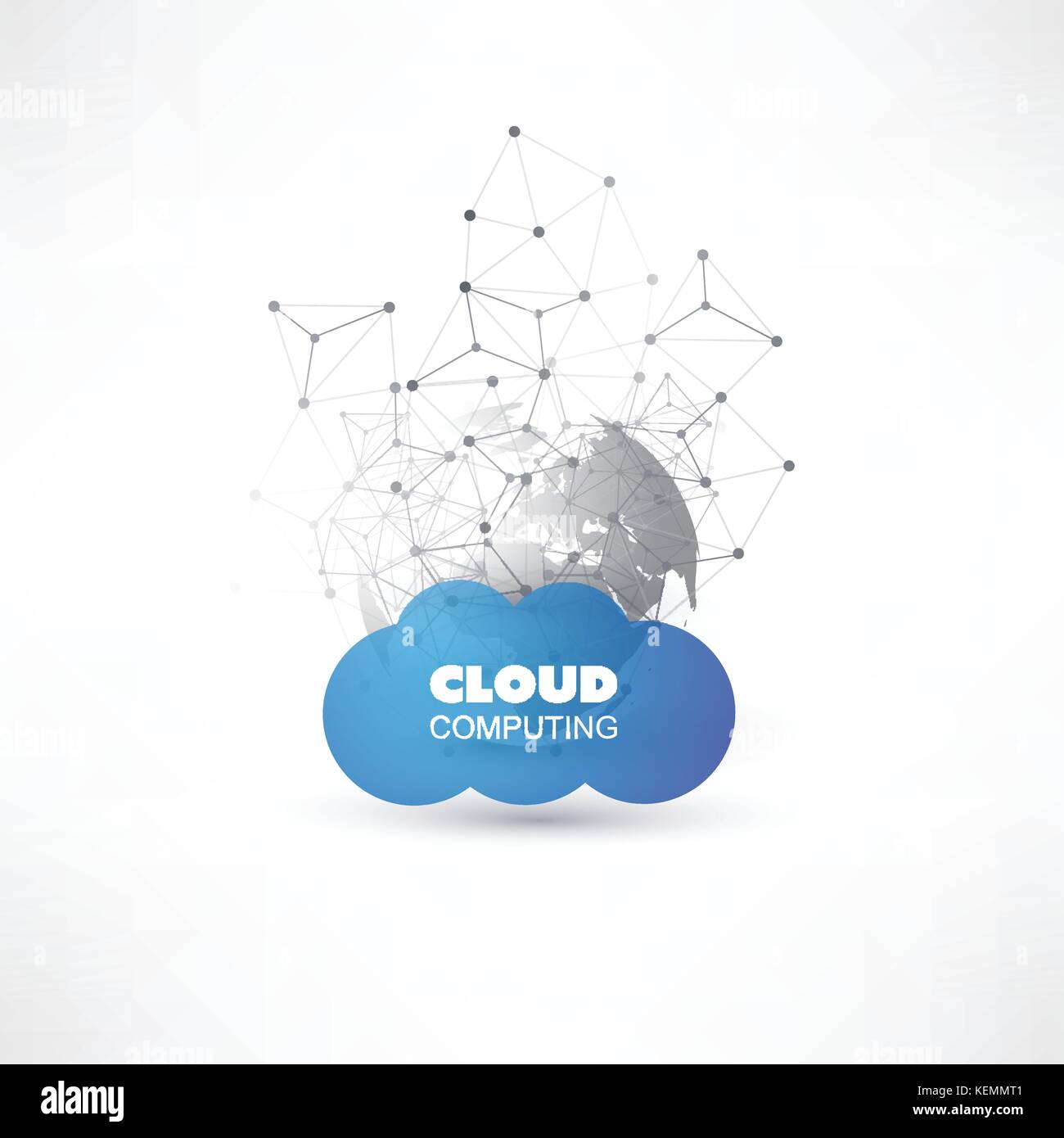 Cloud Computing Design Concept - Digital Network Connections ...