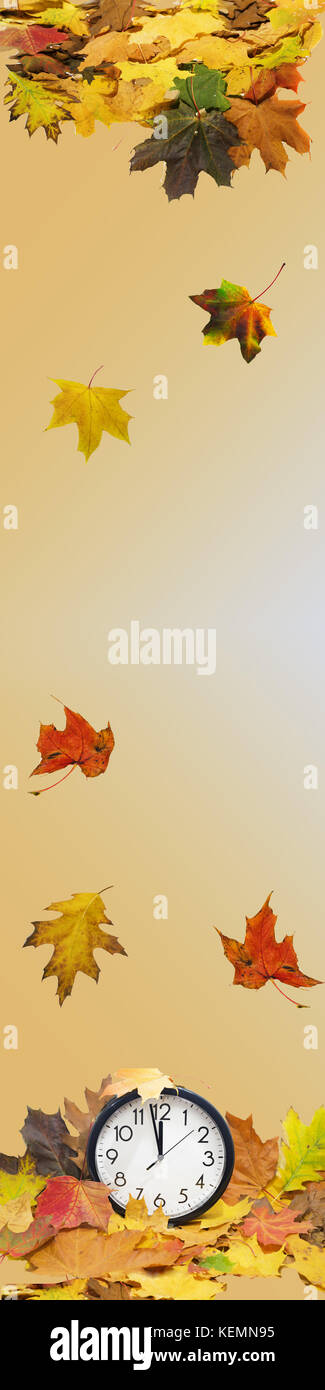 Autumn abstraction. Long vertical banner Stock Photo - Alamy