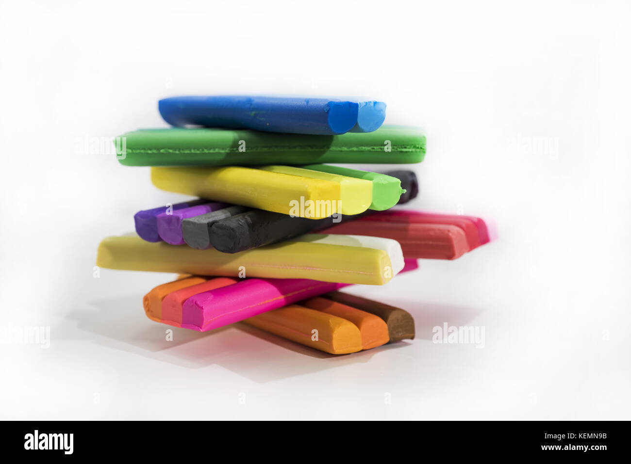 Color pieces of plasticine Stock Photo - Alamy