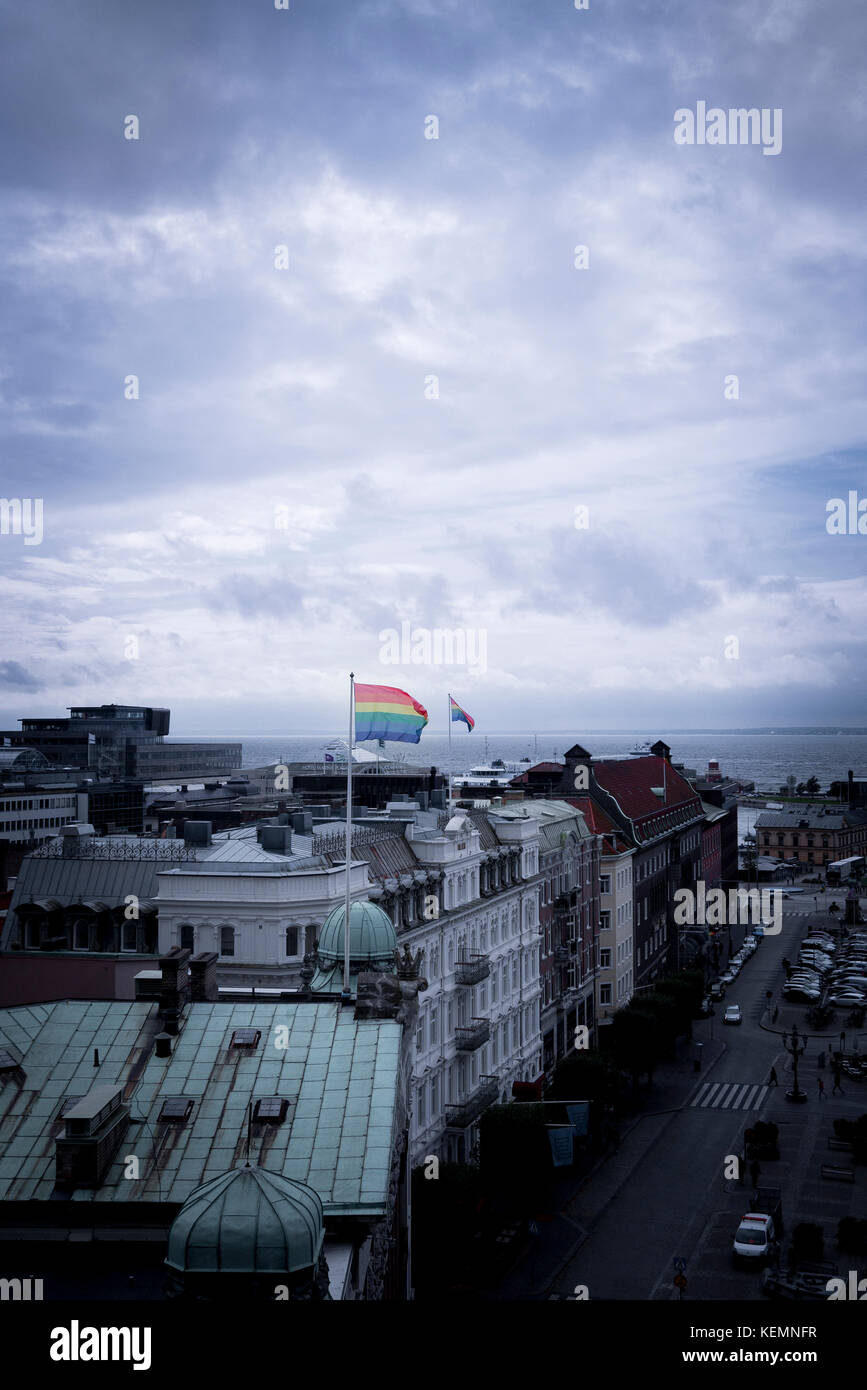 View over city Stock Photo - Alamy