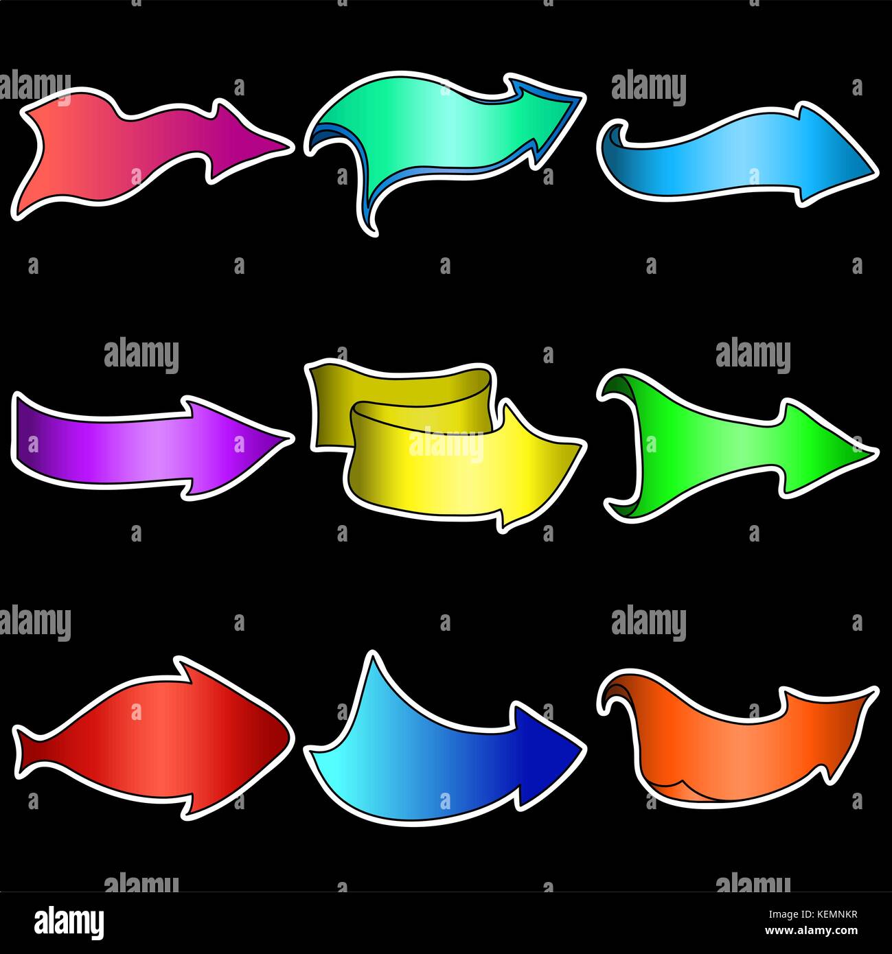 Red arrow pointing right indicator Stock Vector Images - Alamy