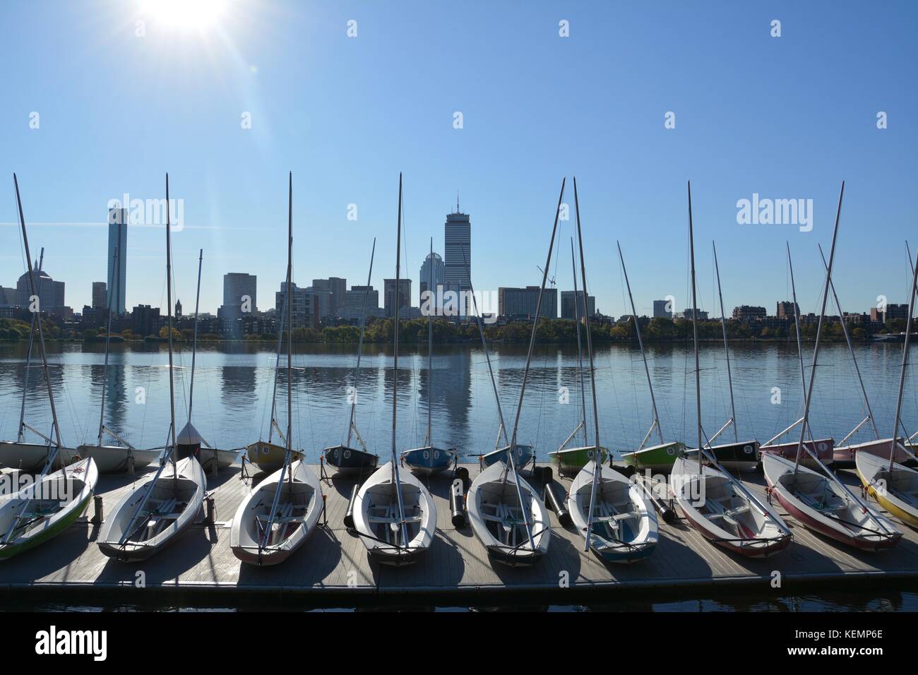 A view of the Boston skyline on a sunny day Stock Photo - Alamy