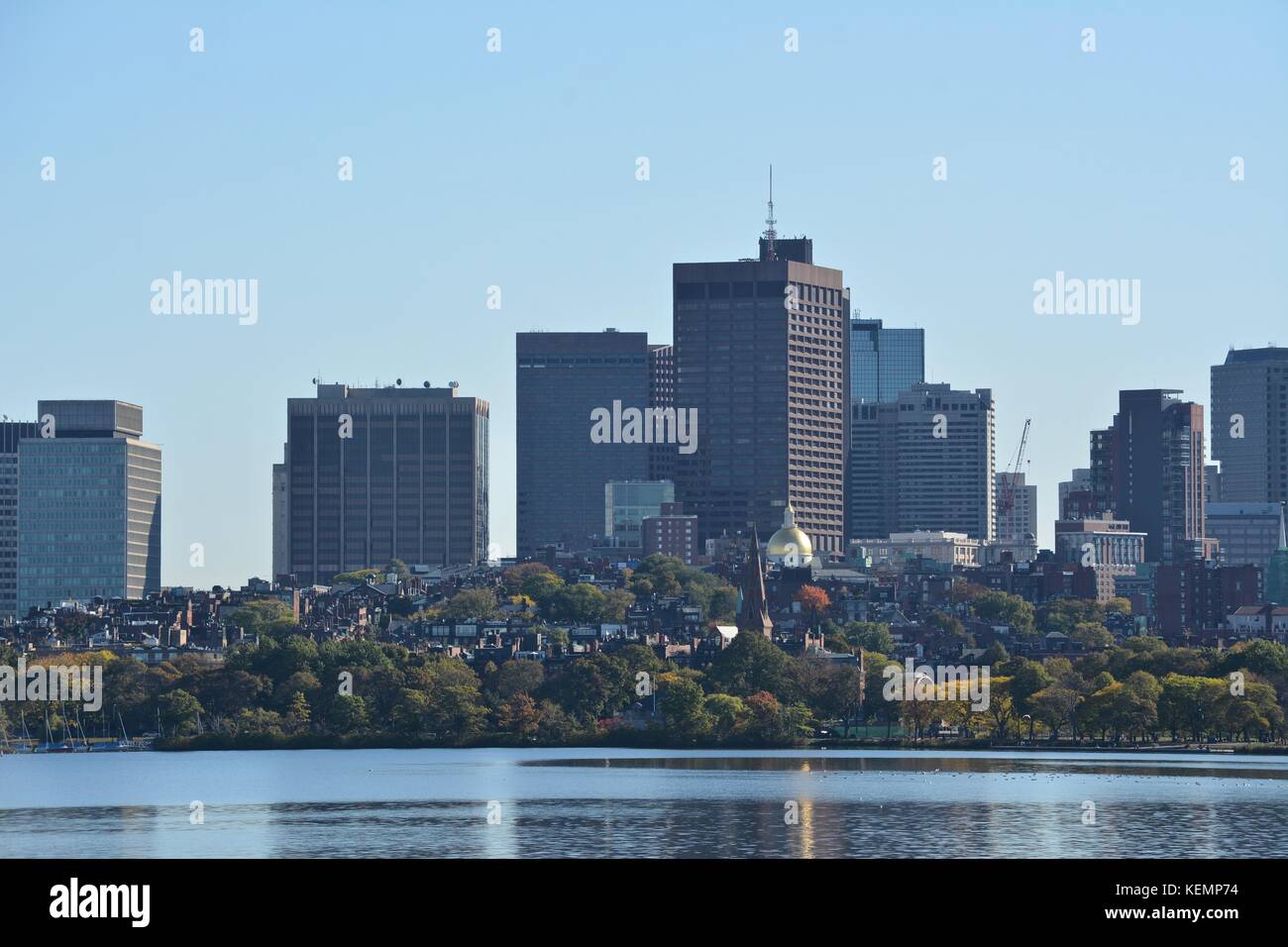 A view of the Boston skyline on a sunny day Stock Photo - Alamy