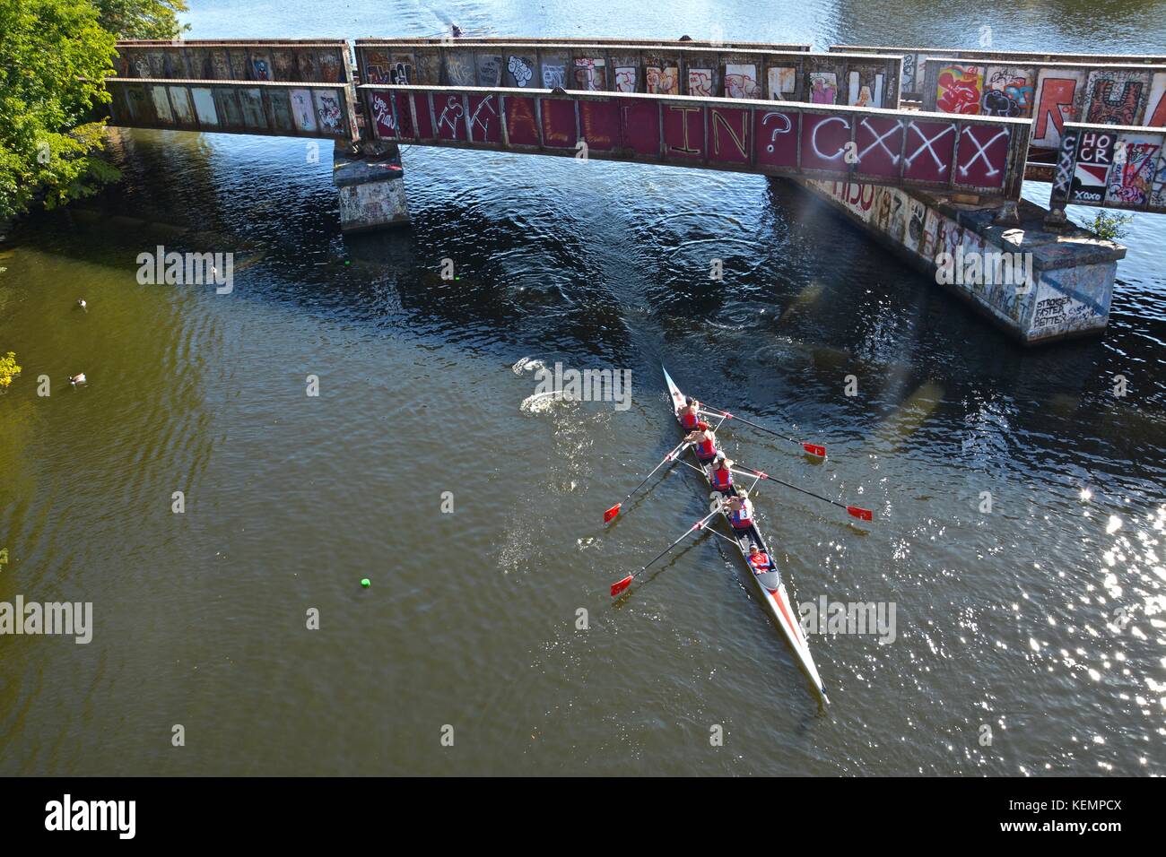 Rowers/Crew teams competing in the Head of the Charles Regatta during ...