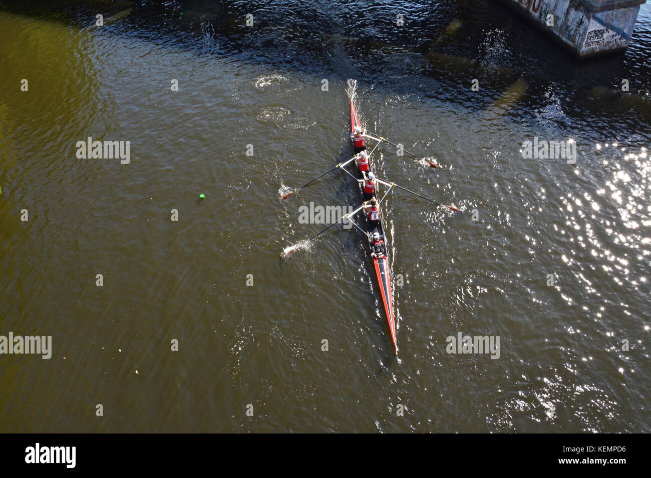 Rowers/Crew teams competing in the Head of the Charles Regatta during ...