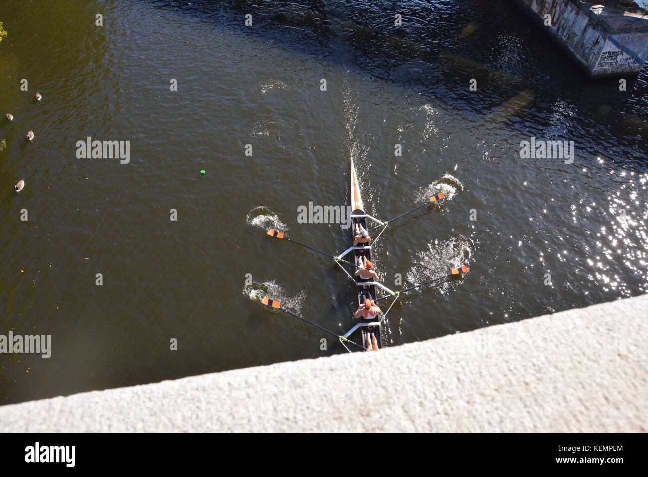Rowers/Crew teams competing in the Head of the Charles Regatta during ...