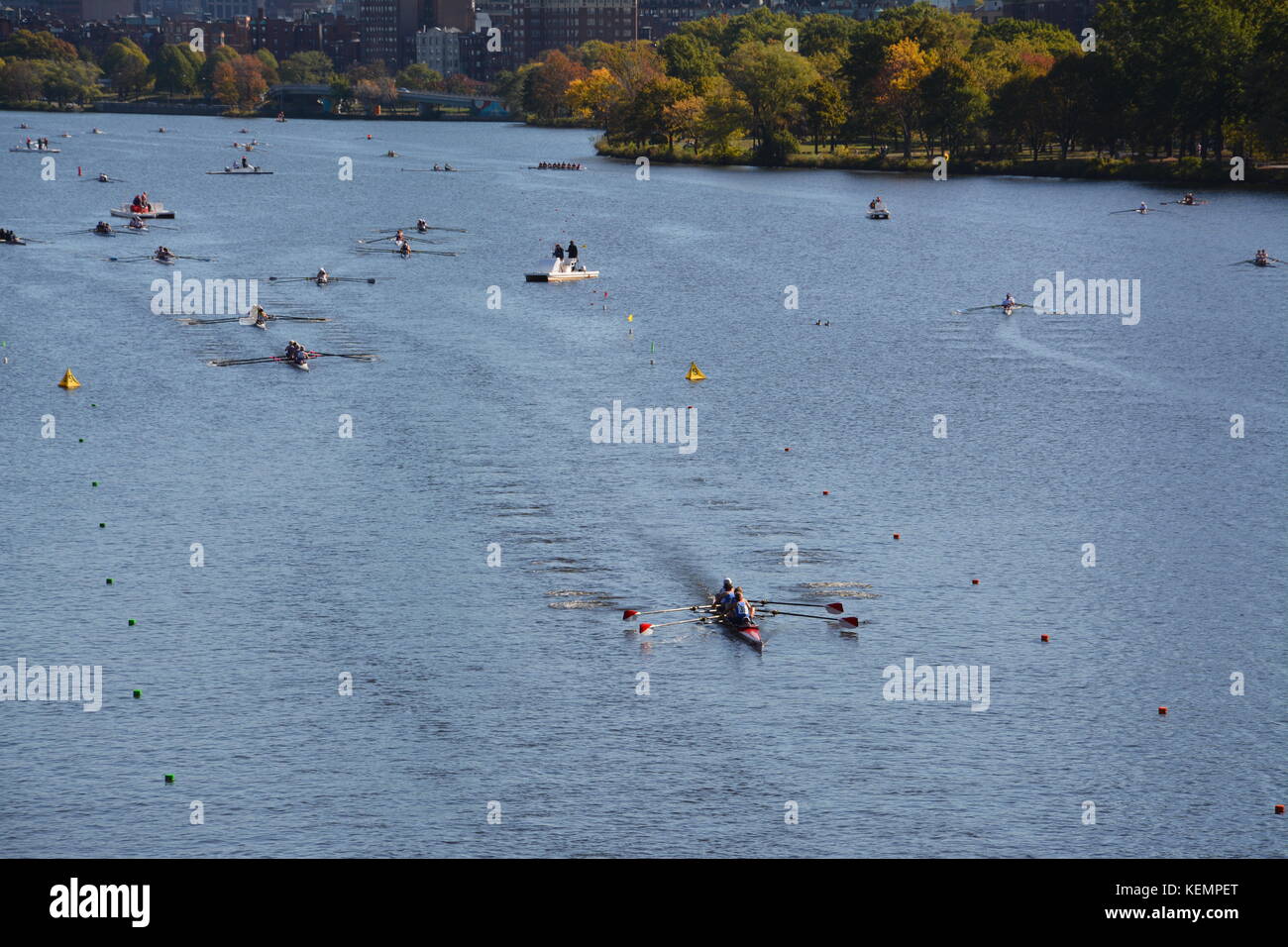 Rowers/Crew teams competing in the Head of the Charles Regatta during ...