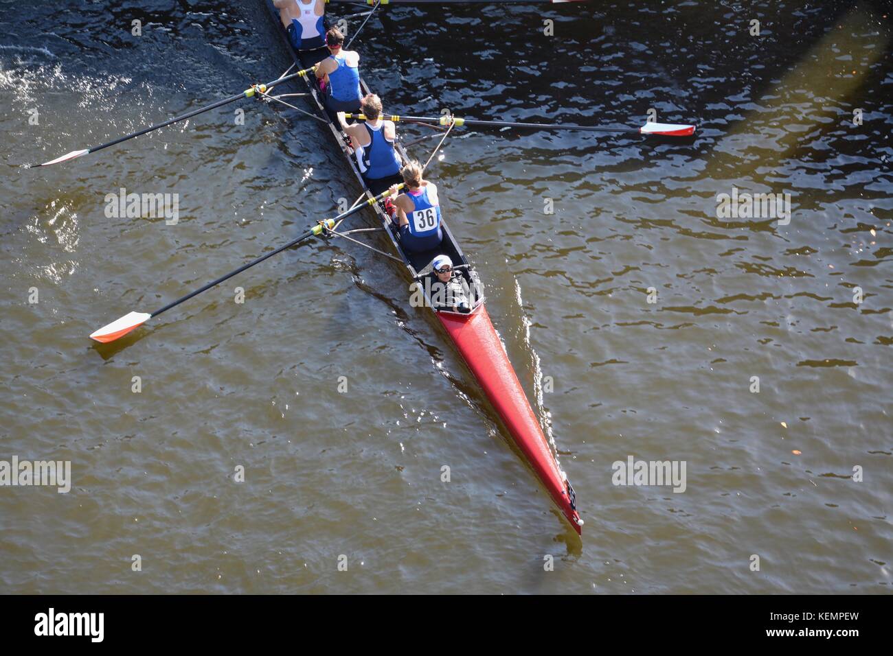 Rowers/Crew teams competing in the Head of the Charles Regatta during ...