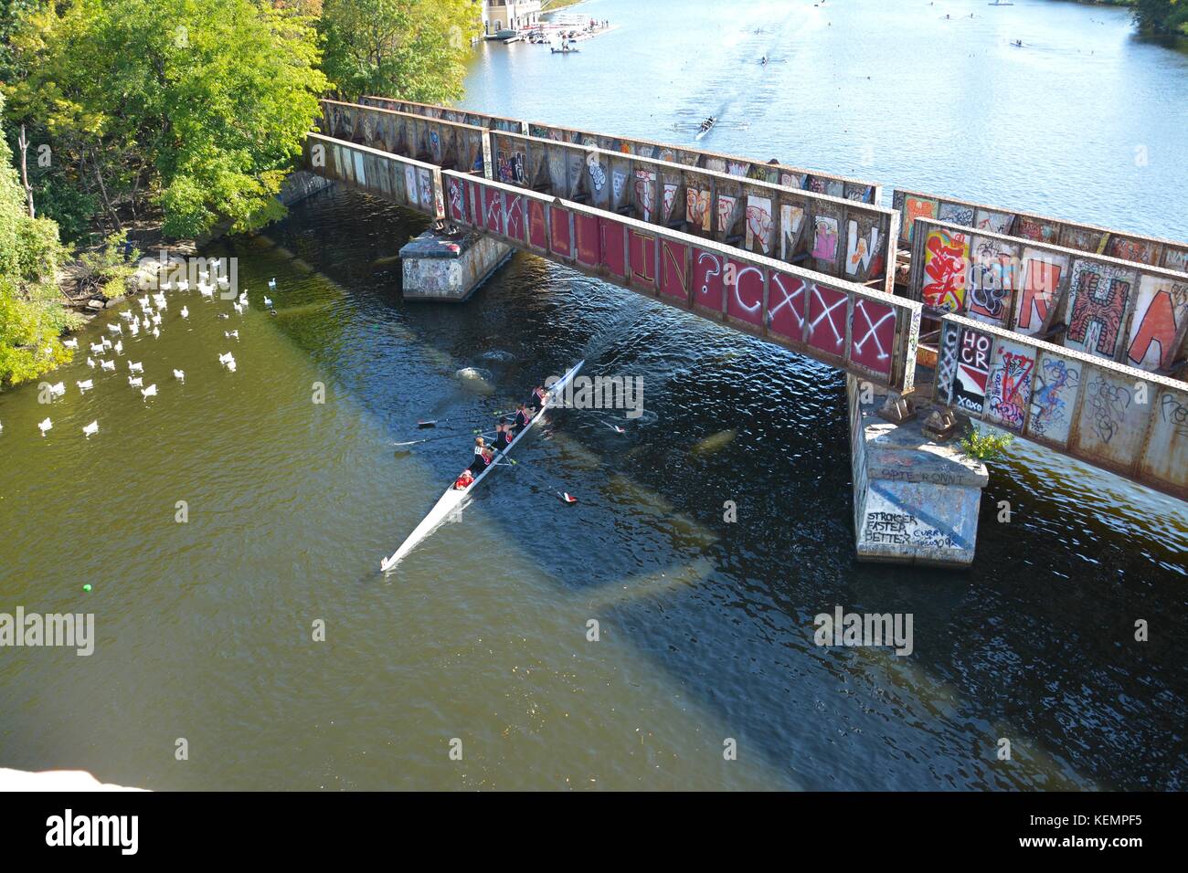 Rowers/Crew teams competing in the Head of the Charles Regatta during ...