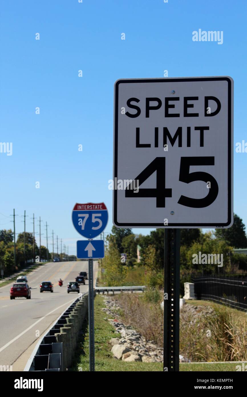 Some of the road signs and signs on traveling Stock Photo - Alamy