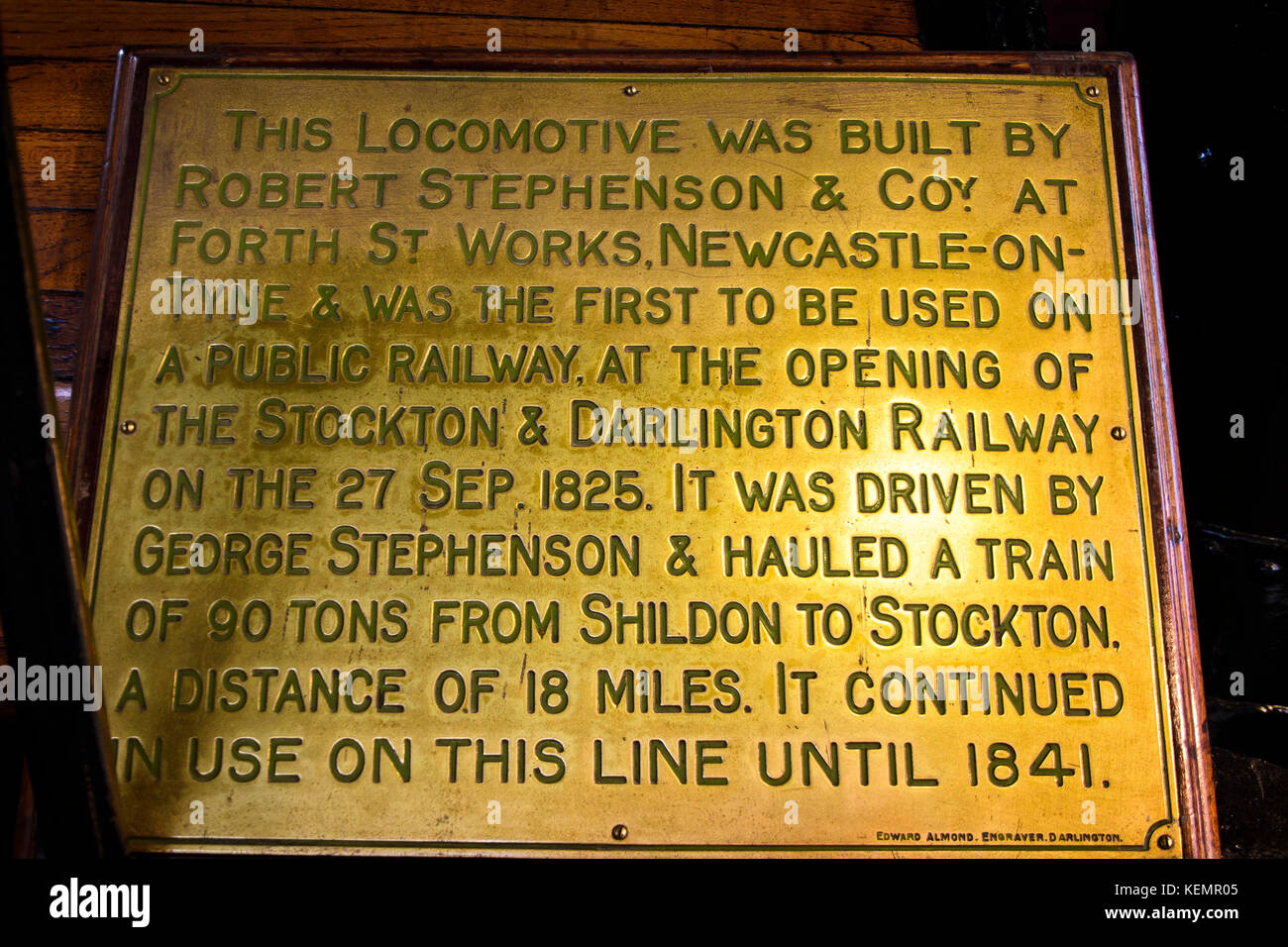 Stock Photo - Locomotion No. 1 was built by George Stephenson for the ...