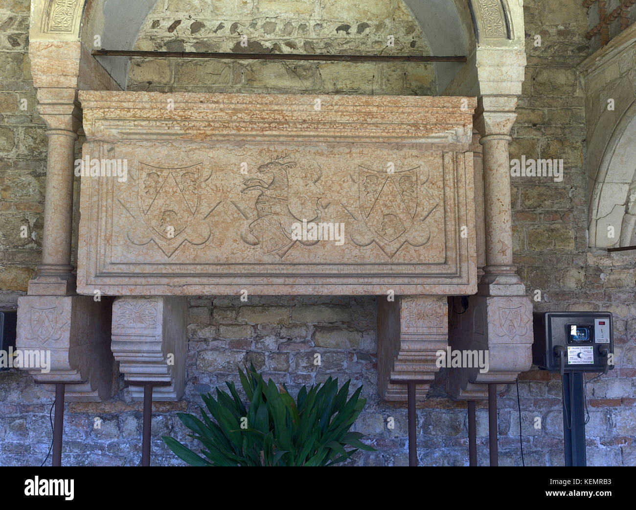 Verona Veneto Italy. Basilica of Saint Zeno the cloister. Built 13th ...