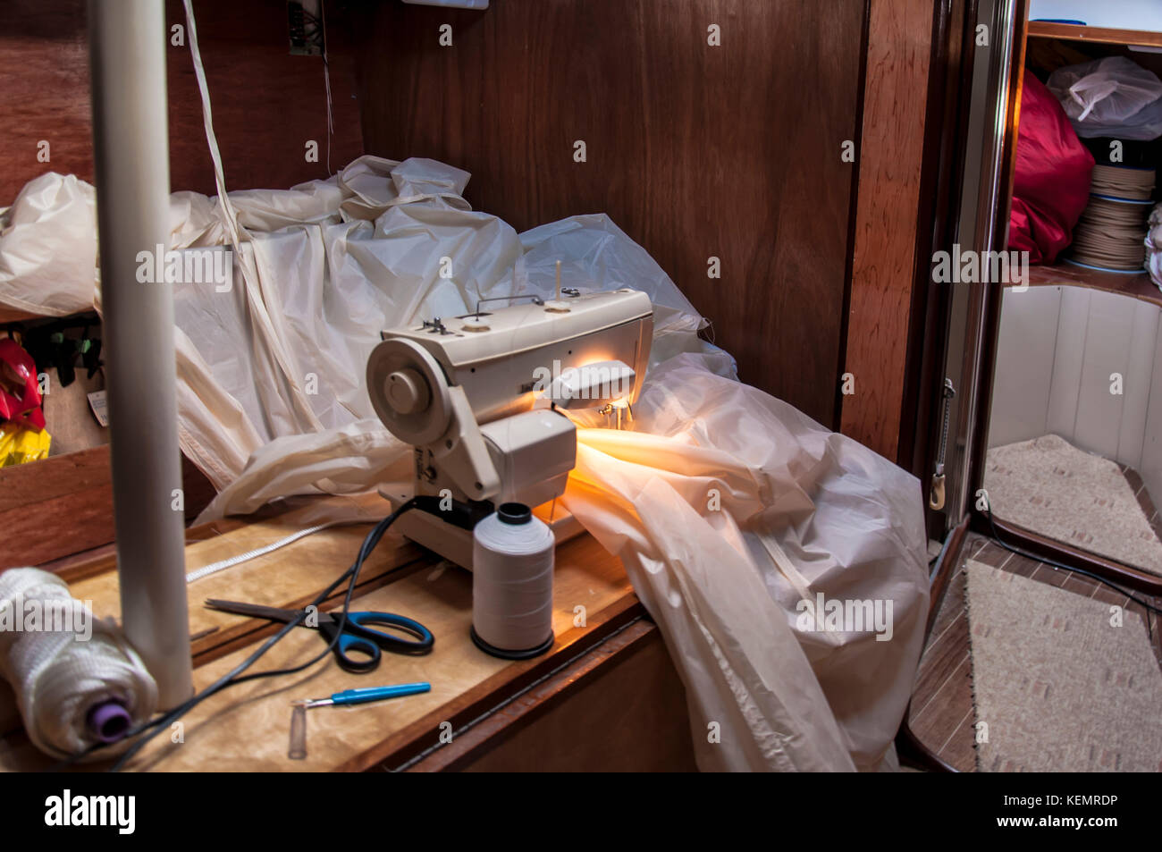 Wooden sail boat ship onboard hi-res stock photography and images - Alamy