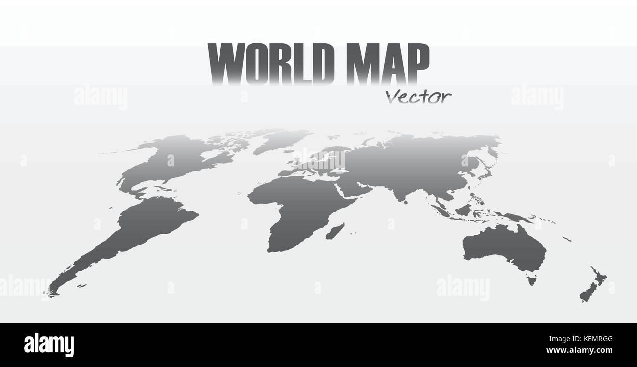 Perspective world map on gray background Stock Vector Image & Art - Alamy