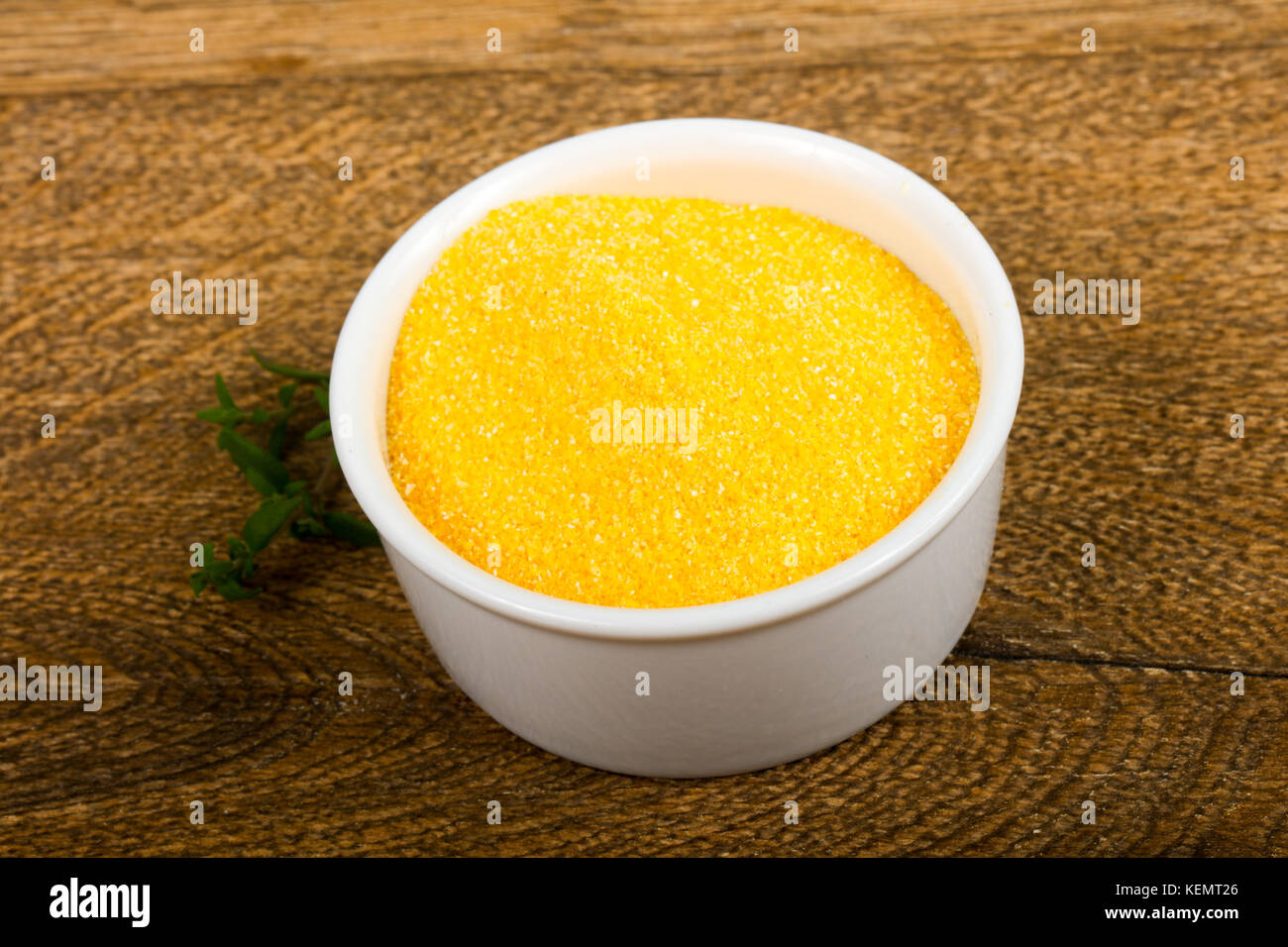 Raw polenta ready for cooking Stock Photo - Alamy